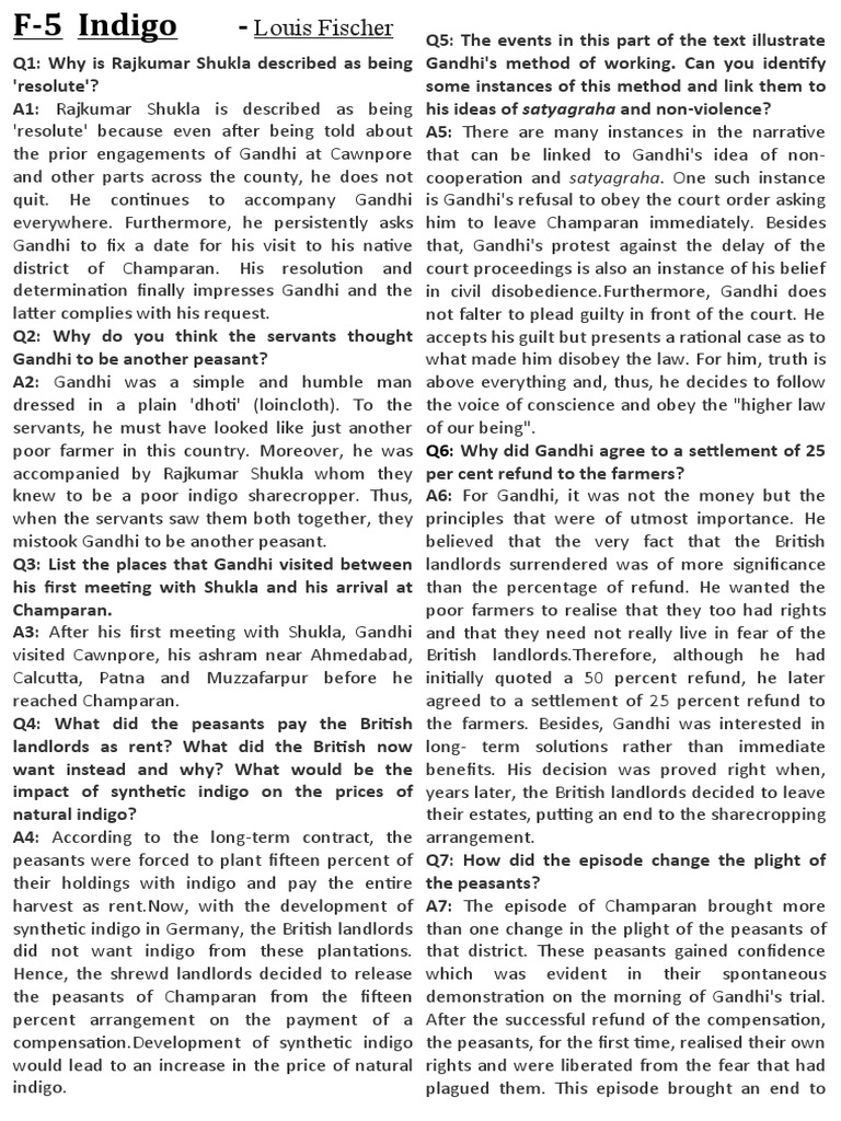 F-5 Indigo. | PDF | Mahatma Gandhi