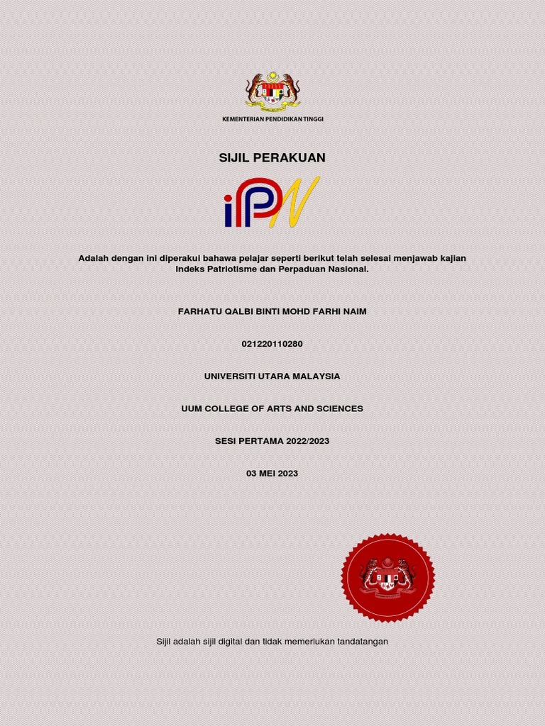 Sijil Perakuan IPPN Print Out | PDF Sijil Perakuan IPPN Print Out | PDF