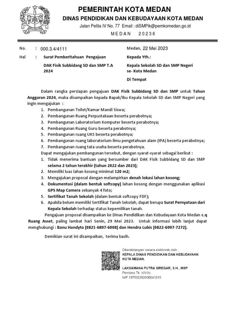 Usulan DAK 2024 | PDF