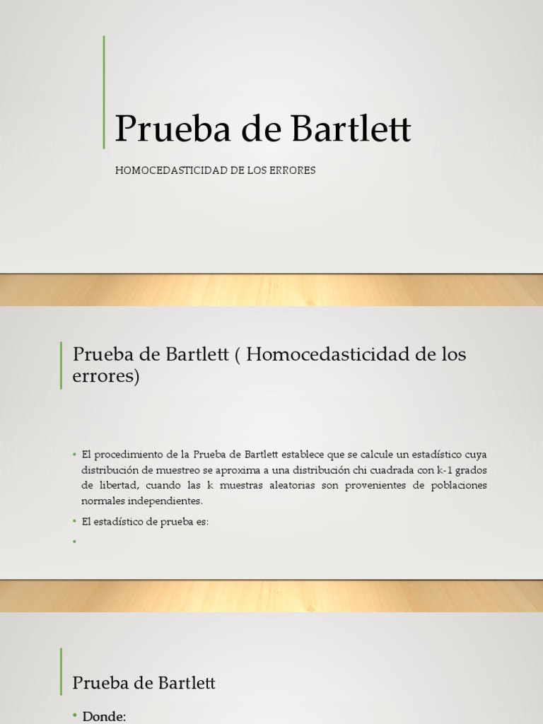 Prueba de Bartlett | PDF