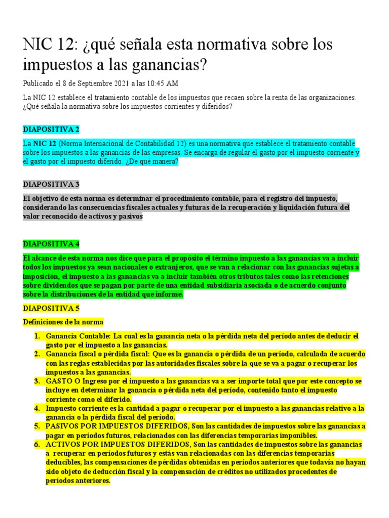 Nic 12 | PDF | Contabilidad | Impuestos