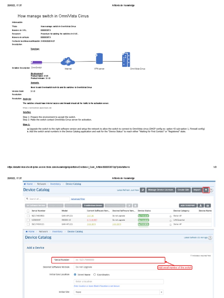 Conectar Switches A OV-cirrus | PDF | Network Switch | Command Line Interface