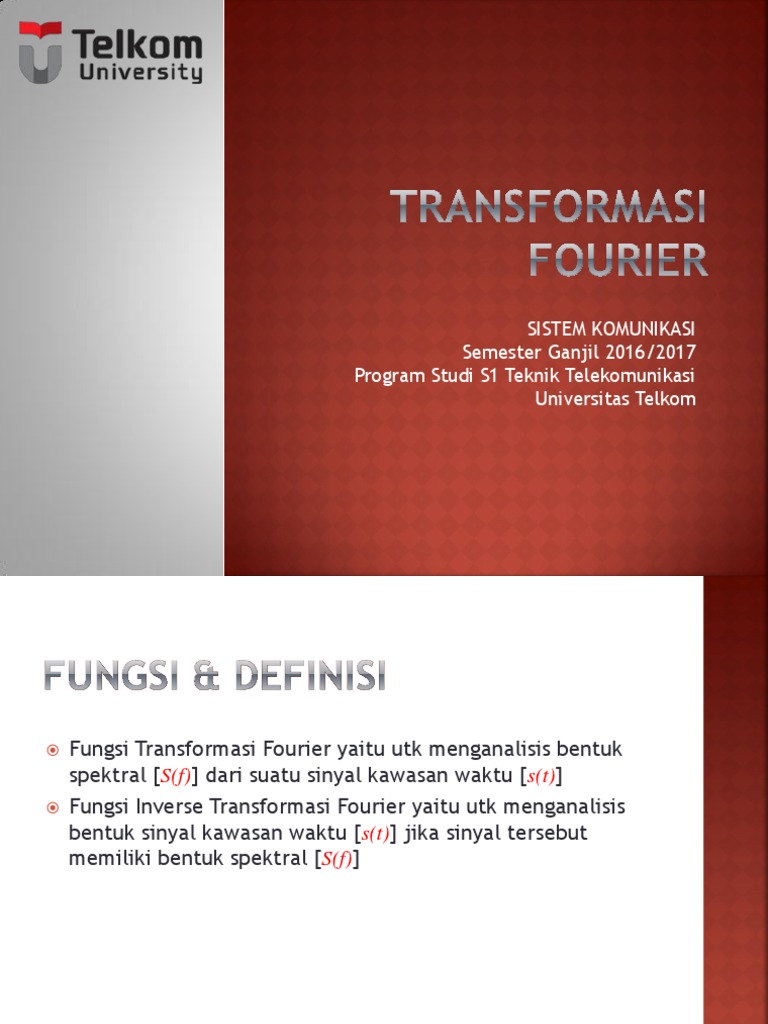 Transformasi Fourier | PDF | Sains & Matematika