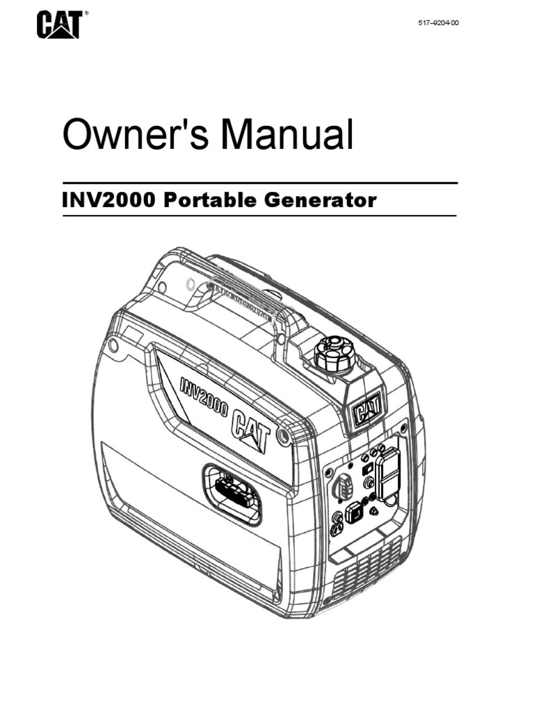 Cat 2000 Owners Manual | PDF | Gasoline | Electrical Connector