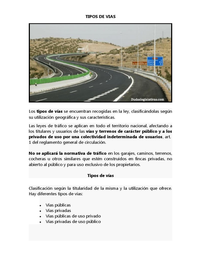 Tipos De Vías Y Velocidades: Las Diferencias Que Debes Conocer – CNYNS