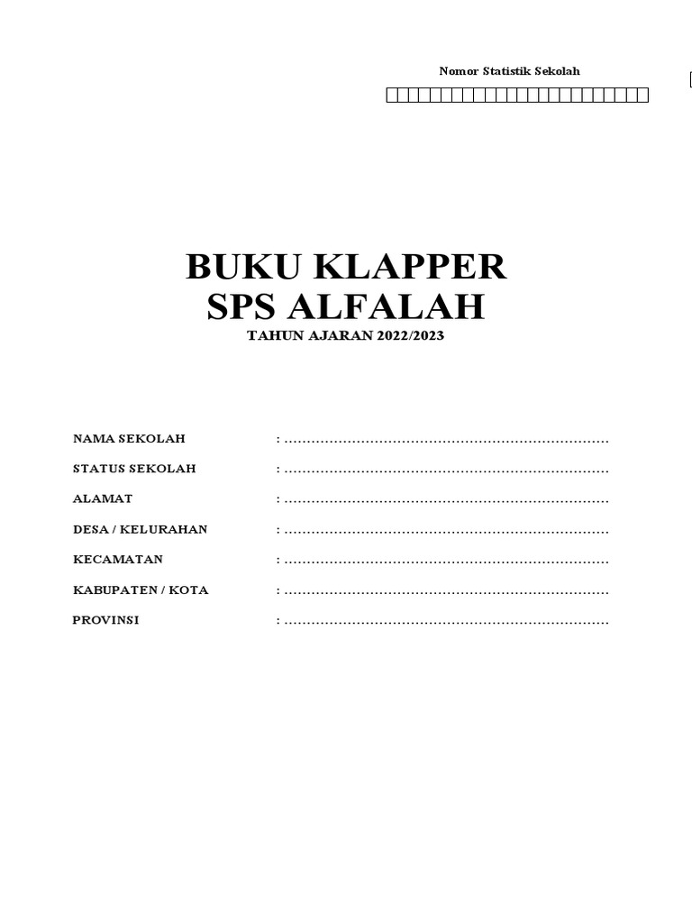 A.3.4 Buku Klapper Paud TK KB | PDF
