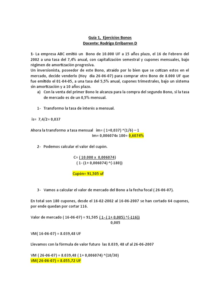 Pauta Guia Bonos Completa | PDF | Bonos (Finanzas) | Valores (Finanzas)
