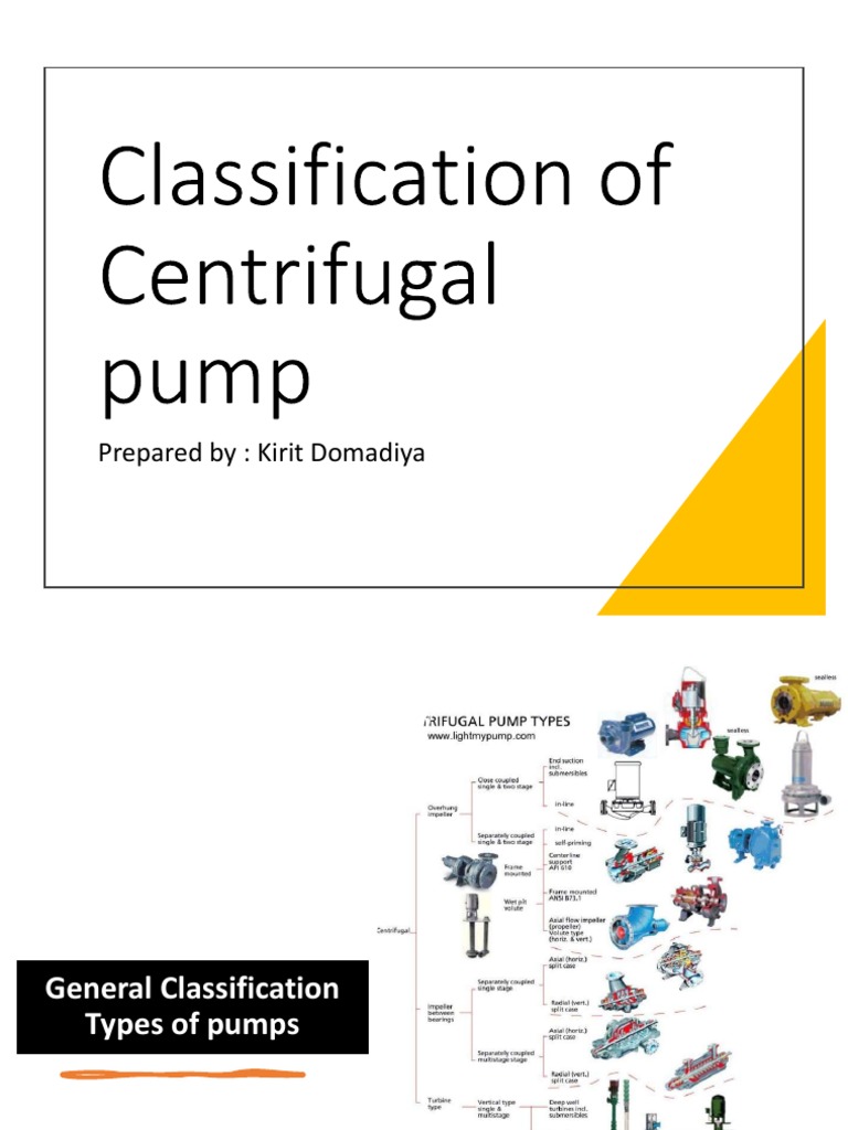 Centrifugal Pump Classification | PDF