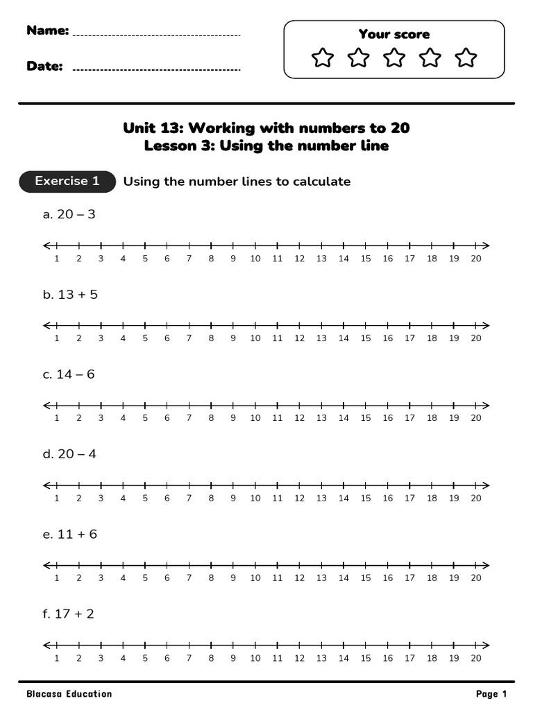 S1U13L3 Using The Number Line | PDF