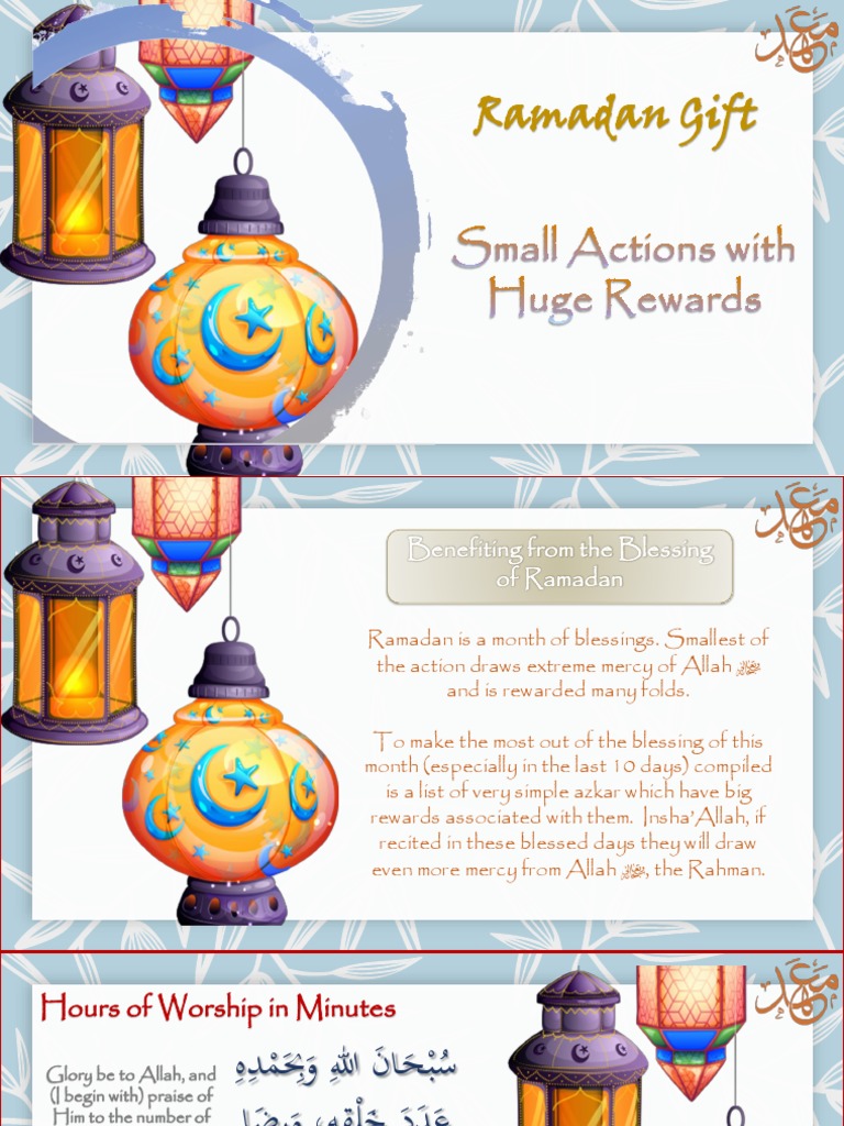 Emahad Small Actions Big Rewards - Ramadan Gift | PDF | Forgiveness ...