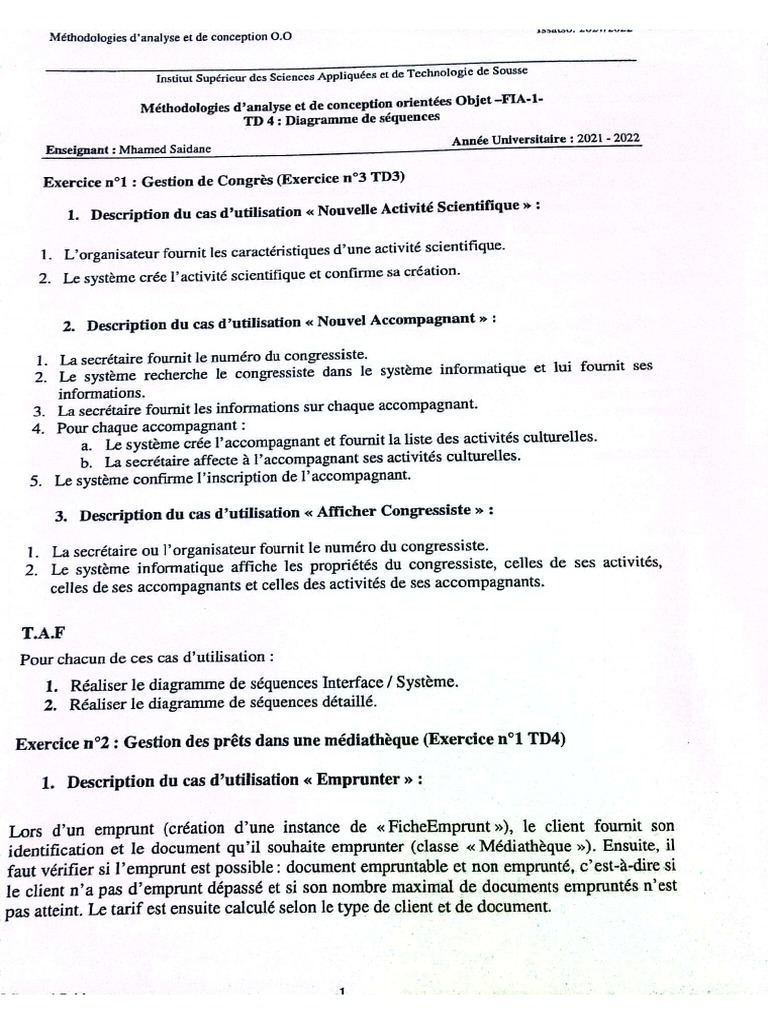 TD4 - Conception | PDF