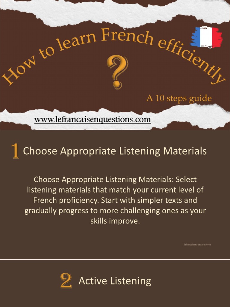 10 Steps Guide To Learning French | PDF