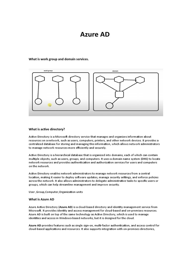 Azure Ad Pdf Active Directory Cloud Computing