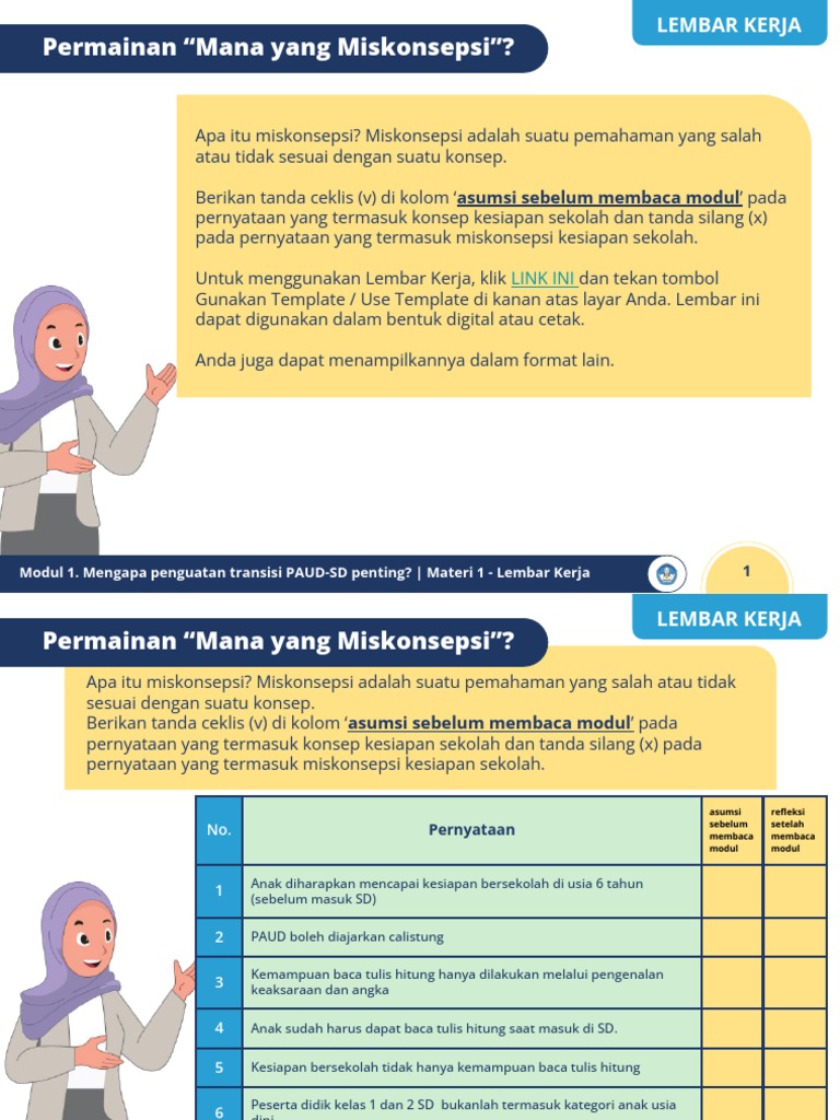Modul 1 - Mengapa Penguatan Transisi PAUD-SD Penting-1 | PDF | Karier & Perkembangan | Sains ...