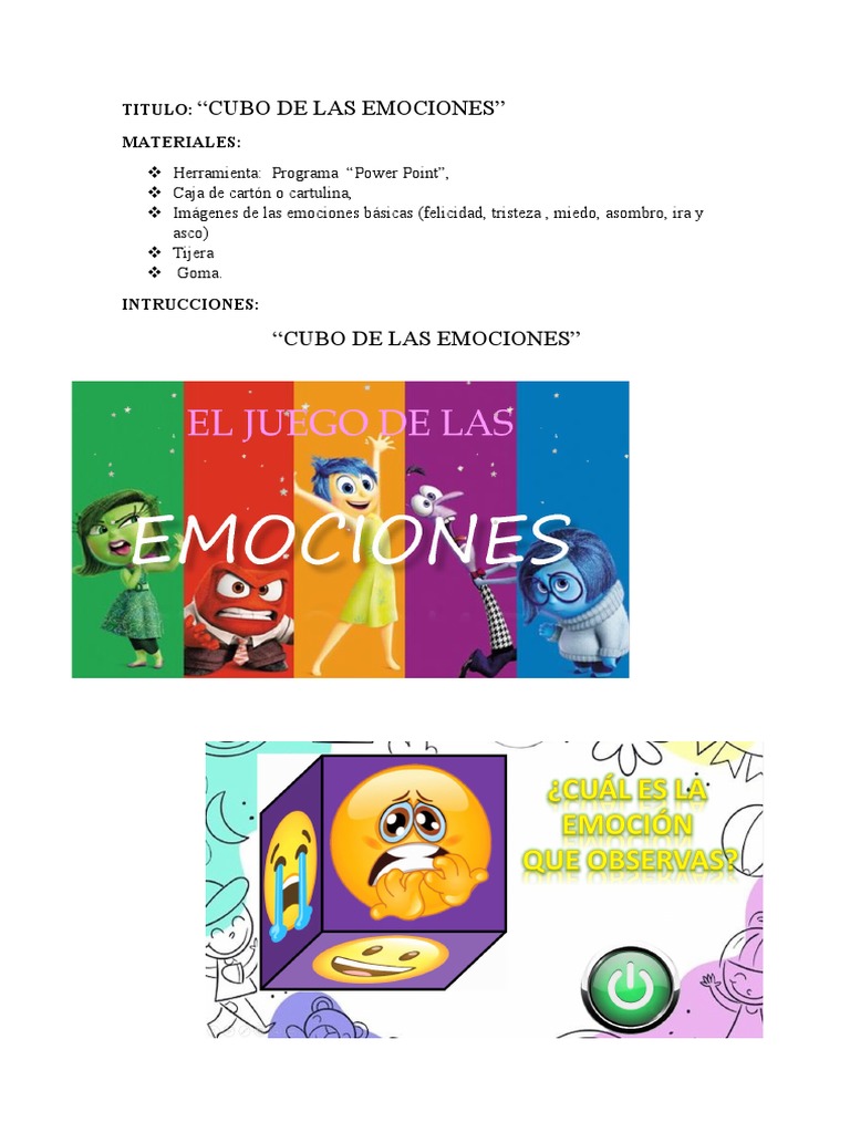 Cubo Interactivo de Emociones | PDF | Microsoft PowerPoint | Las emociones