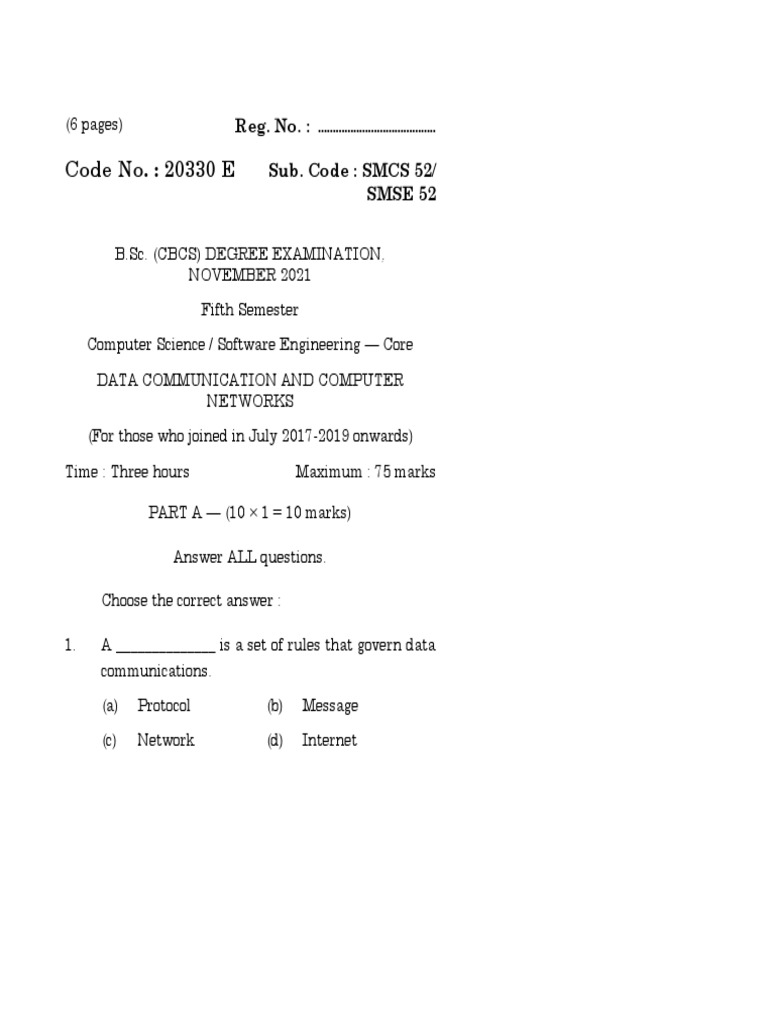 DCN 2021 | PDF | Computer Network | Computer Science