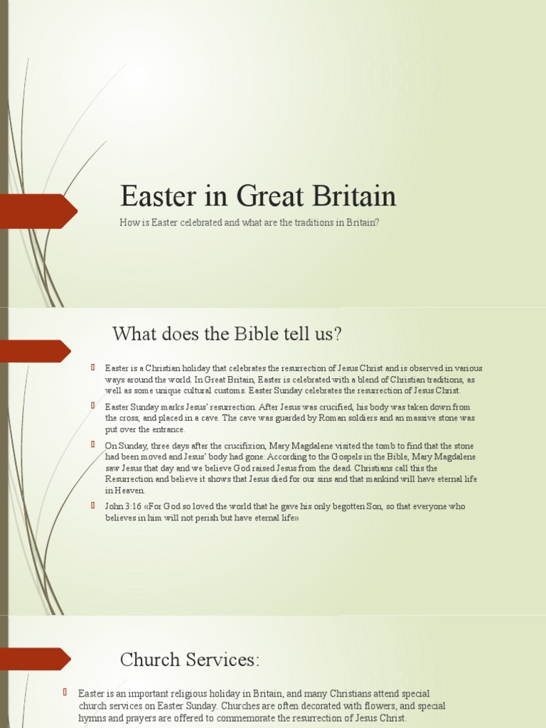 Easter Traditions in Great Britain | PDF | Easter | Resurrection Of Jesus