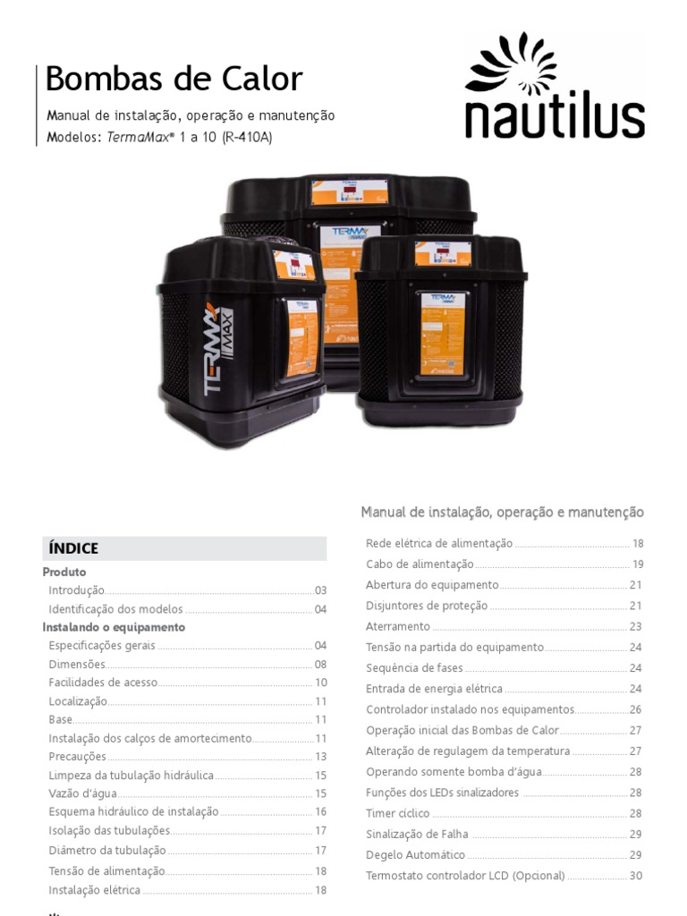 Manual Tecnico Bomba de Calor Termamax R 410a 1 | PDF | Bomba de calor ...