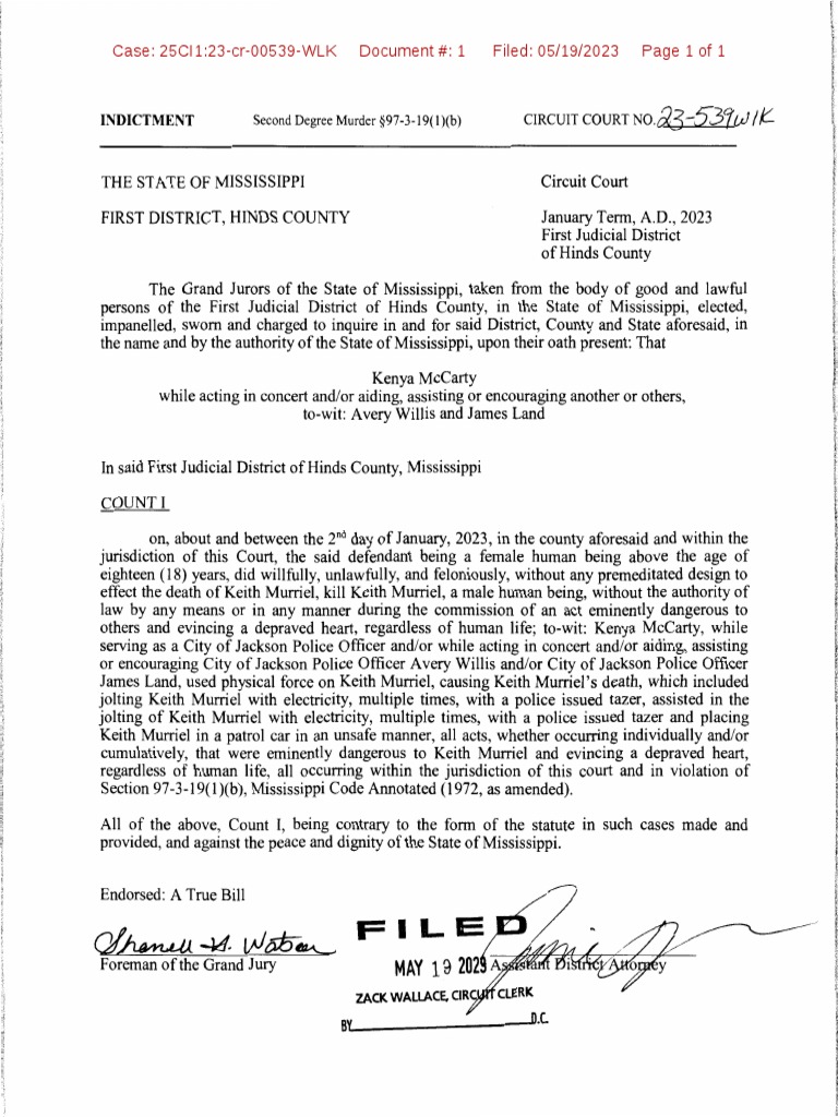 Kenya Mccarty Indictment | PDF | Grand Jury | Virginia Circuit Court