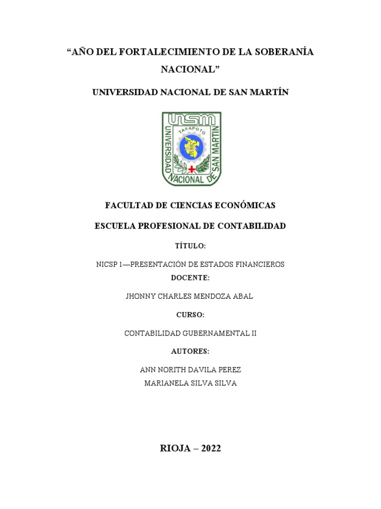 Nic SP 1 | PDF | Estado financiero | Contabilidad