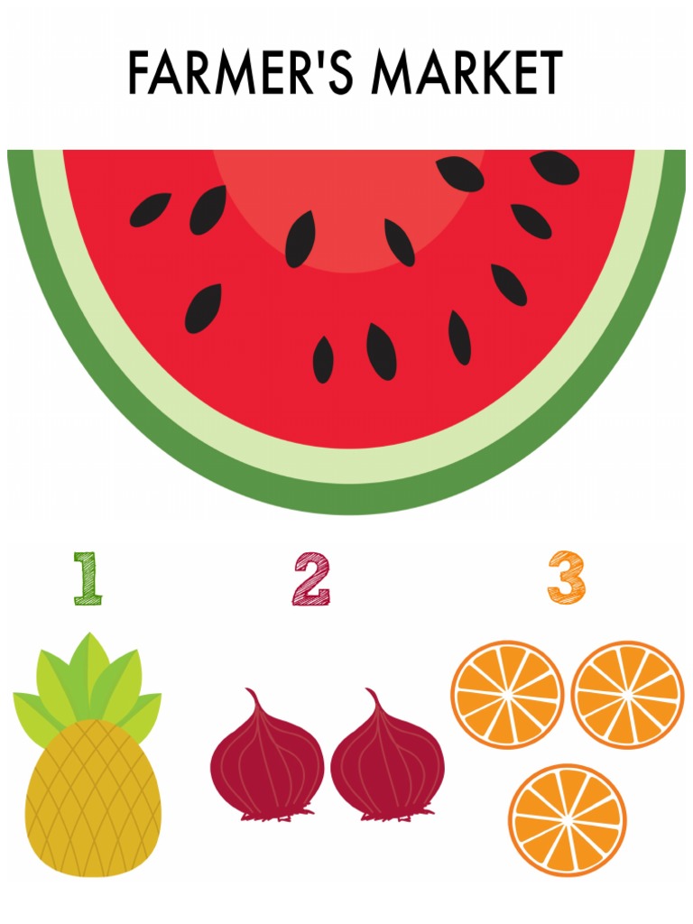 Farmer's Market Flash Cards | PDF
