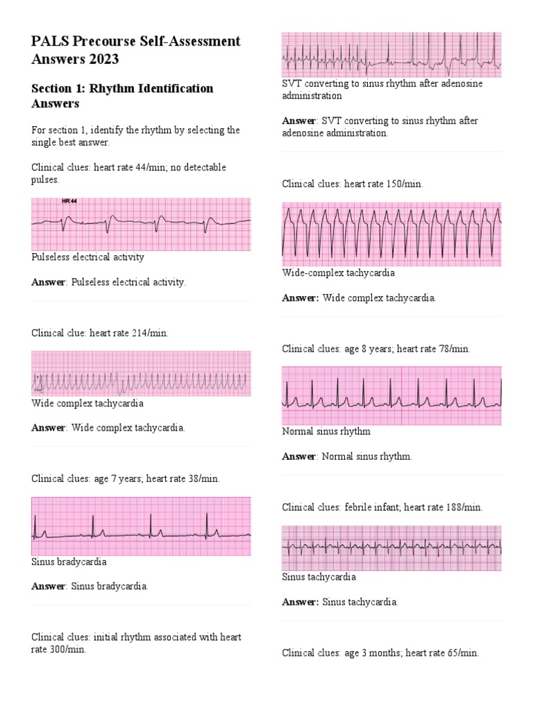 PALS Precourse Self 2023 | PDF | Cardiopulmonary Resuscitation ...