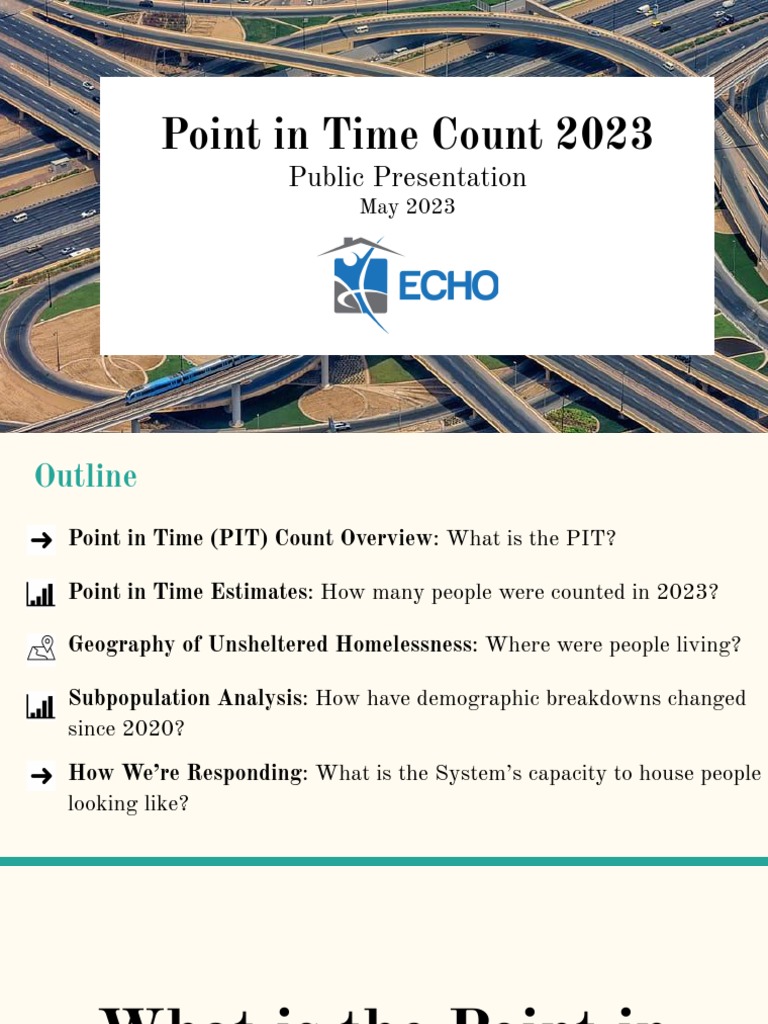 2023 Point in Time Count Overview | PDF | Homelessness | Demography