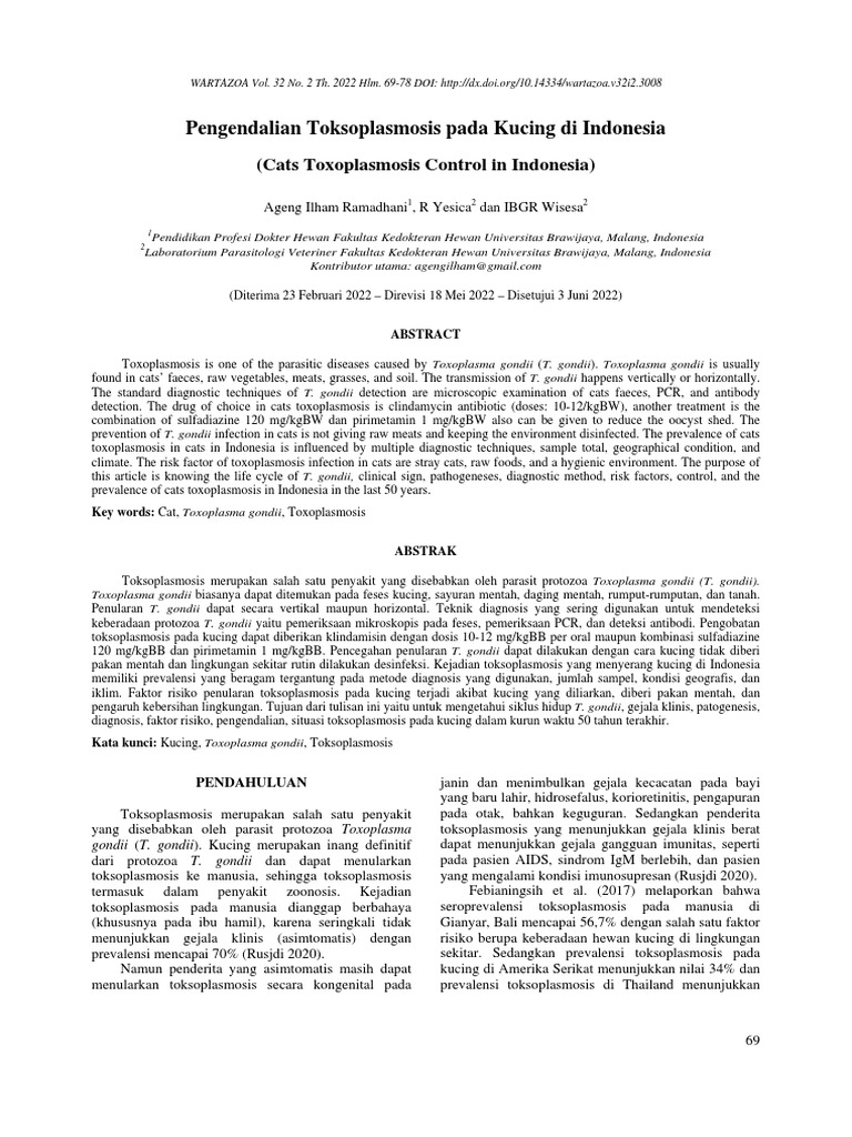 Jurna L Toxoplasma | PDF