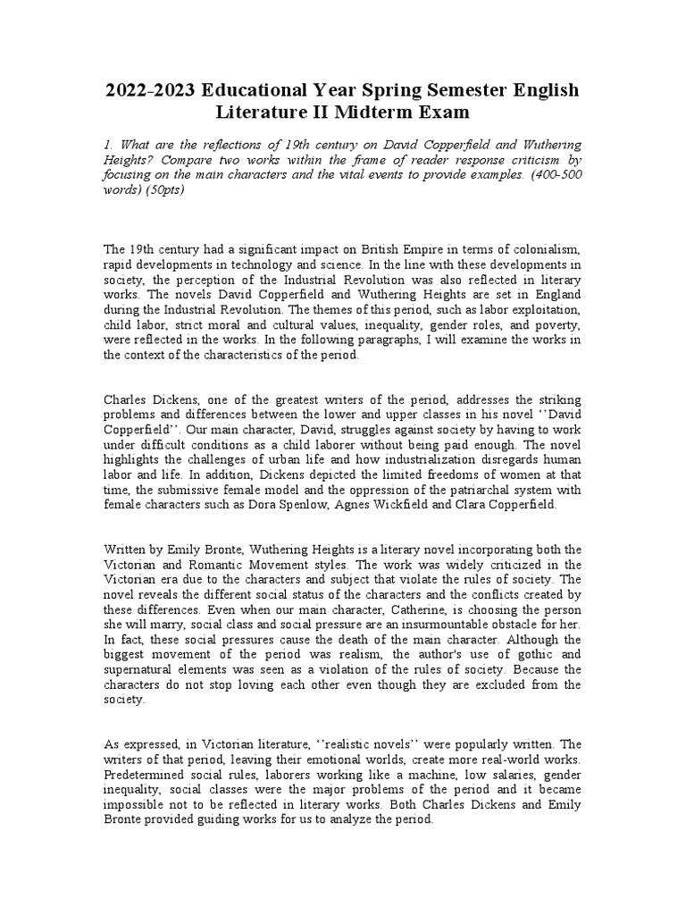 The 19th Century Had A Significant Impact On Britain | Download Free PDF | Wuthering Heights ...