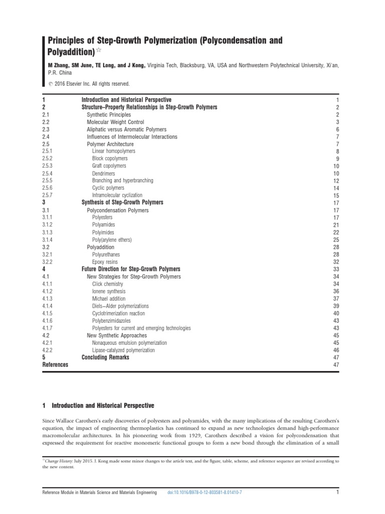 Polycondensation and Polyaddition | PDF | Polymerization | Copolymer