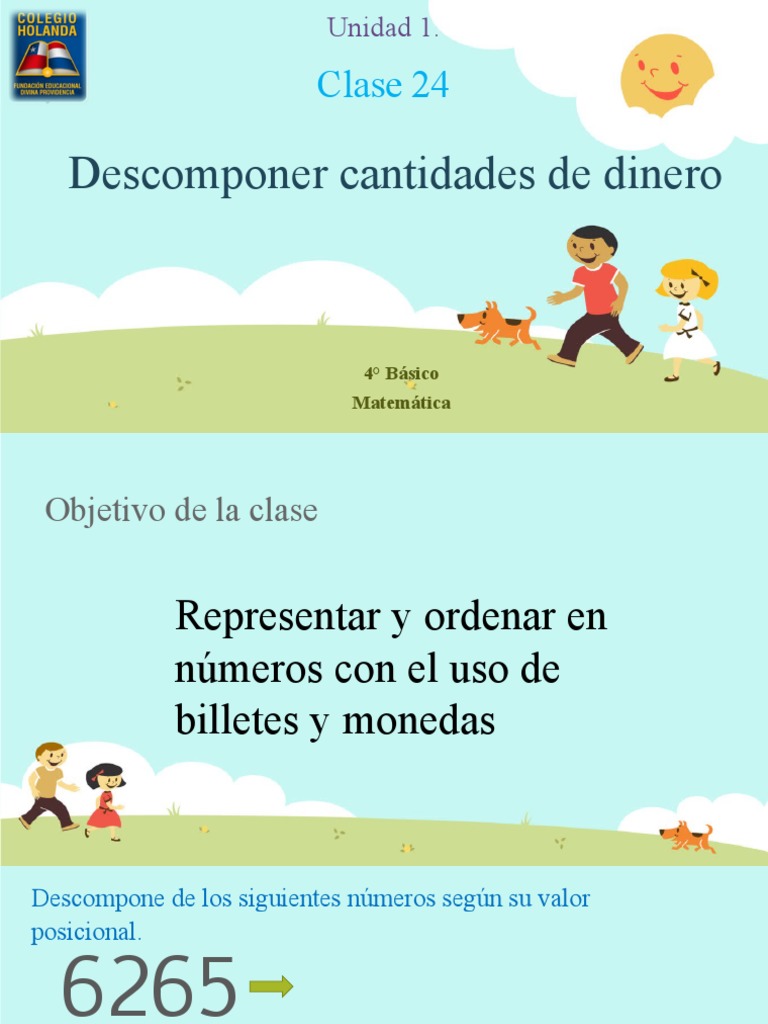 Clase 24. Descomponer Cantidades de Dinero | PDF