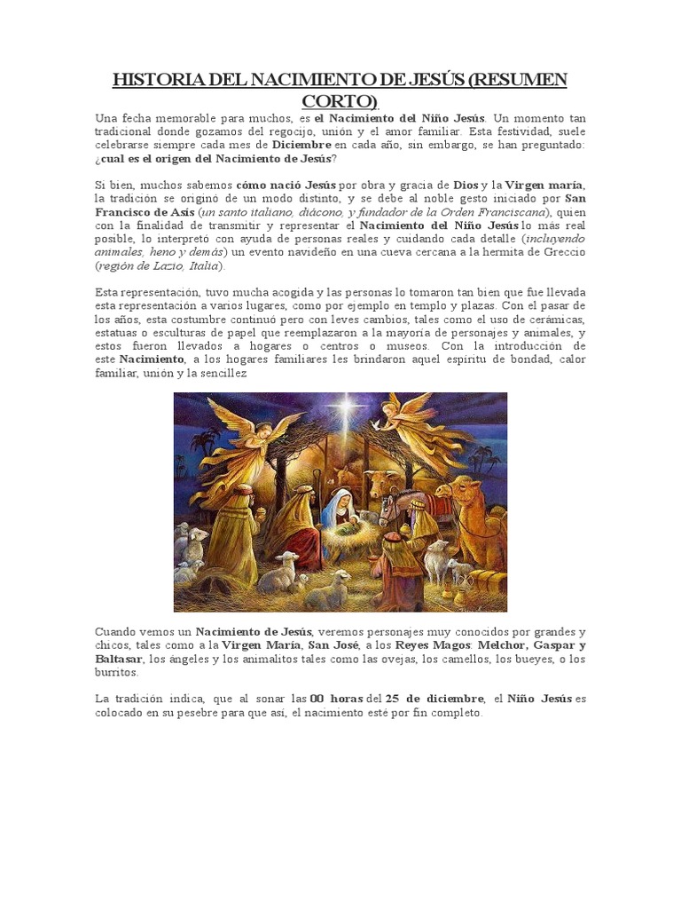 Historia Del Nacimiento de Jesús | PDF
