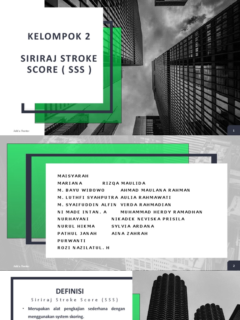 Siriraj Stroke Score (SSS) | PDF