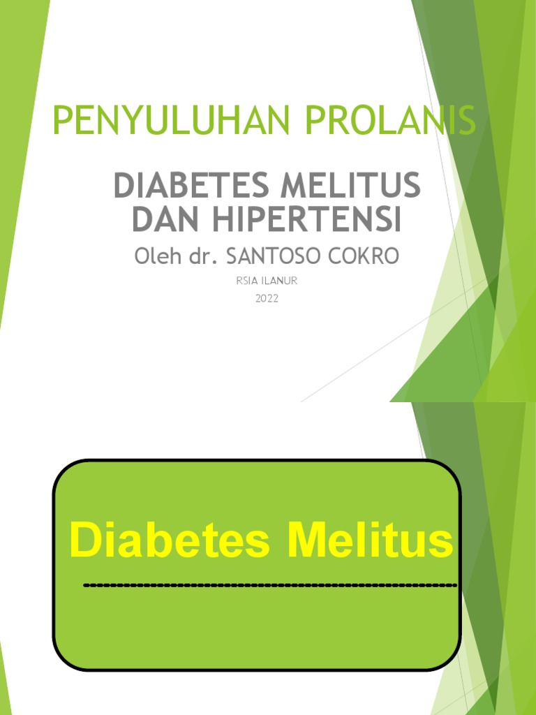 Penyuluhan DM Prolanis | PDF | Kesehatan Holistik | Gaya Hidup