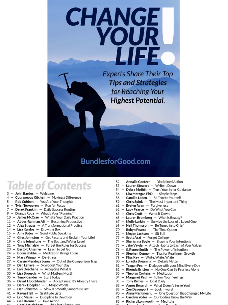 Change Your Life! Experts Share Their Top Tips and Strategies For ...