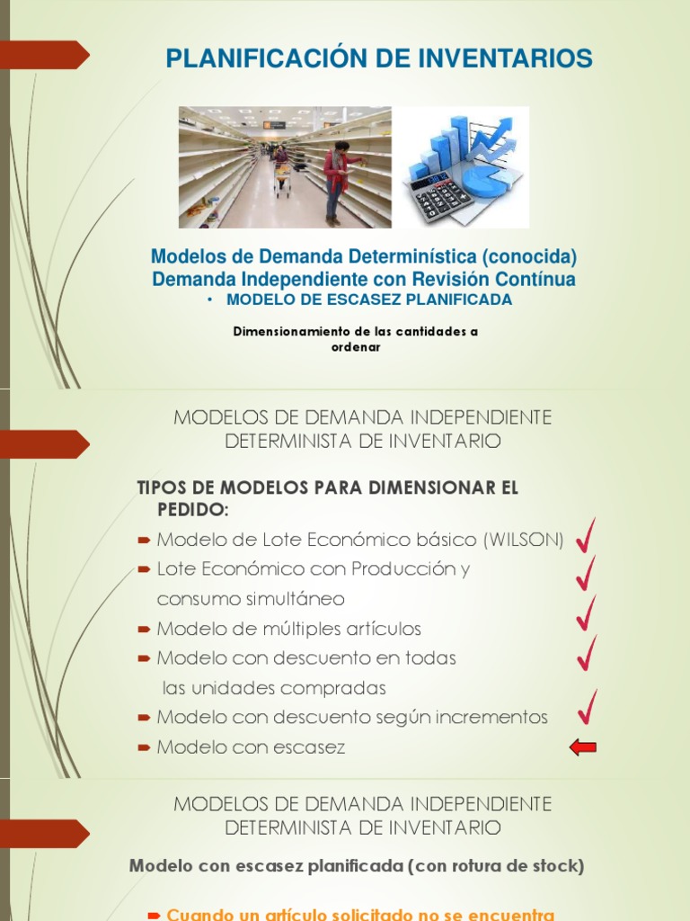 7c - Modelos Con Escasez Planificada | PDF | Inventario | Economias