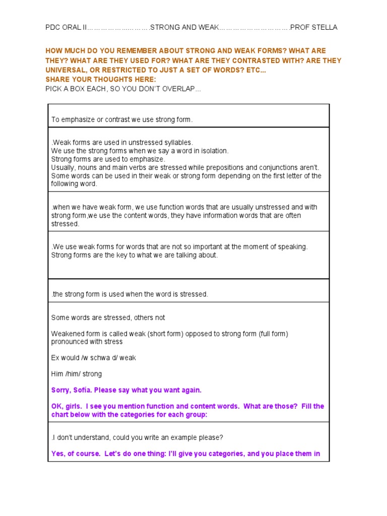 #1 - Strong and Weak - Novak | PDF | Adverb | Verb