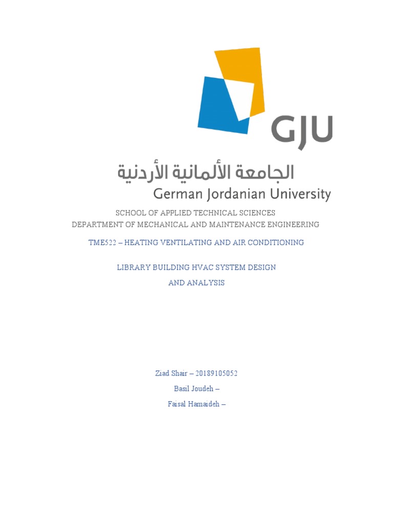 HVAC Design for GJU Library | PDF | Air Conditioning | Thermal Insulation