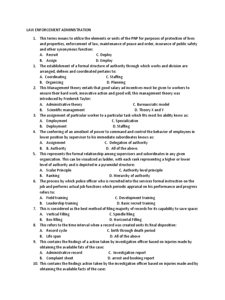 Law Enforcement Administration | PDF | Police | Hierarchy