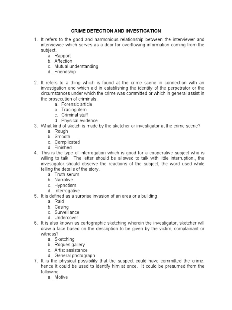 Crime Detection and Investigation Overview | PDF | Fires | Combustion