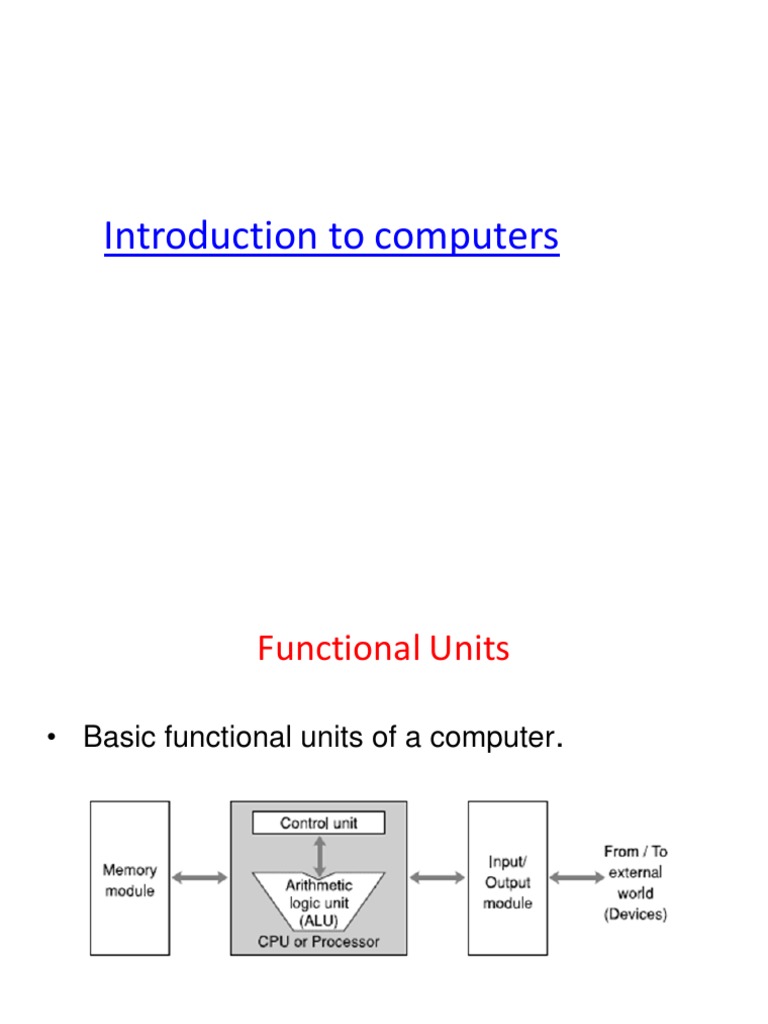 Introduction To Computers | PDF | Computer Data Storage | Central Processing Unit