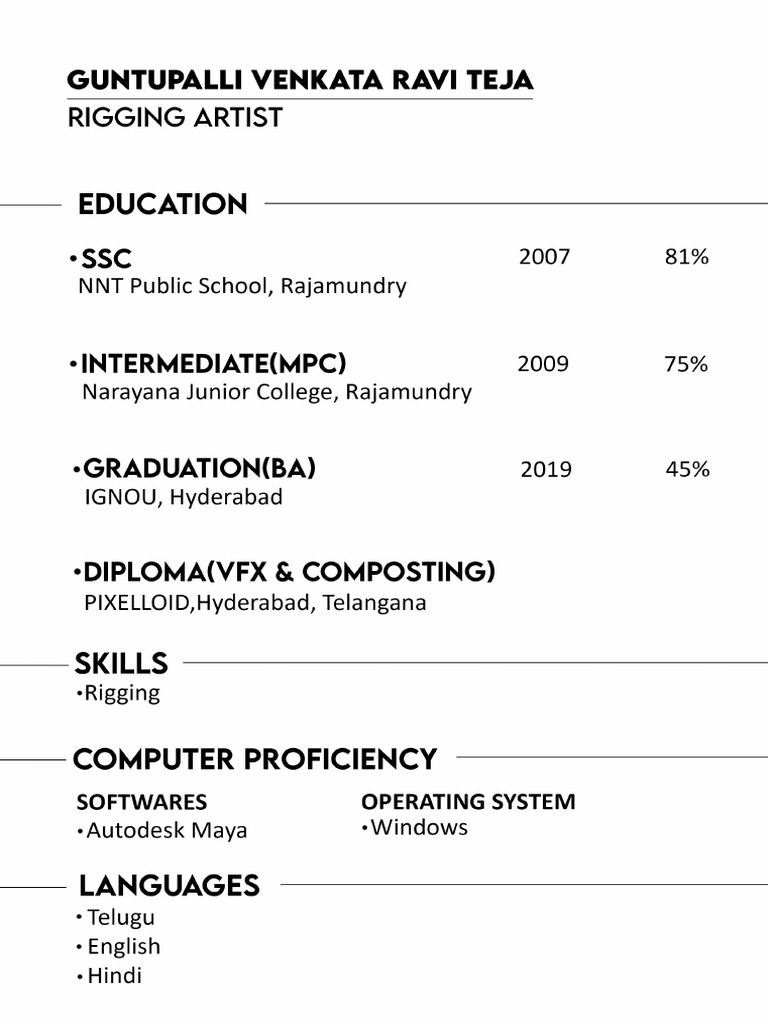 Ravi Teja Resume | PDF