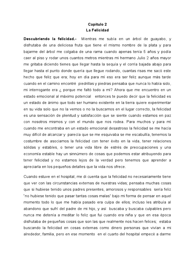 Segundo Capitulo | Descargar gratis PDF | Felicidad | Amor