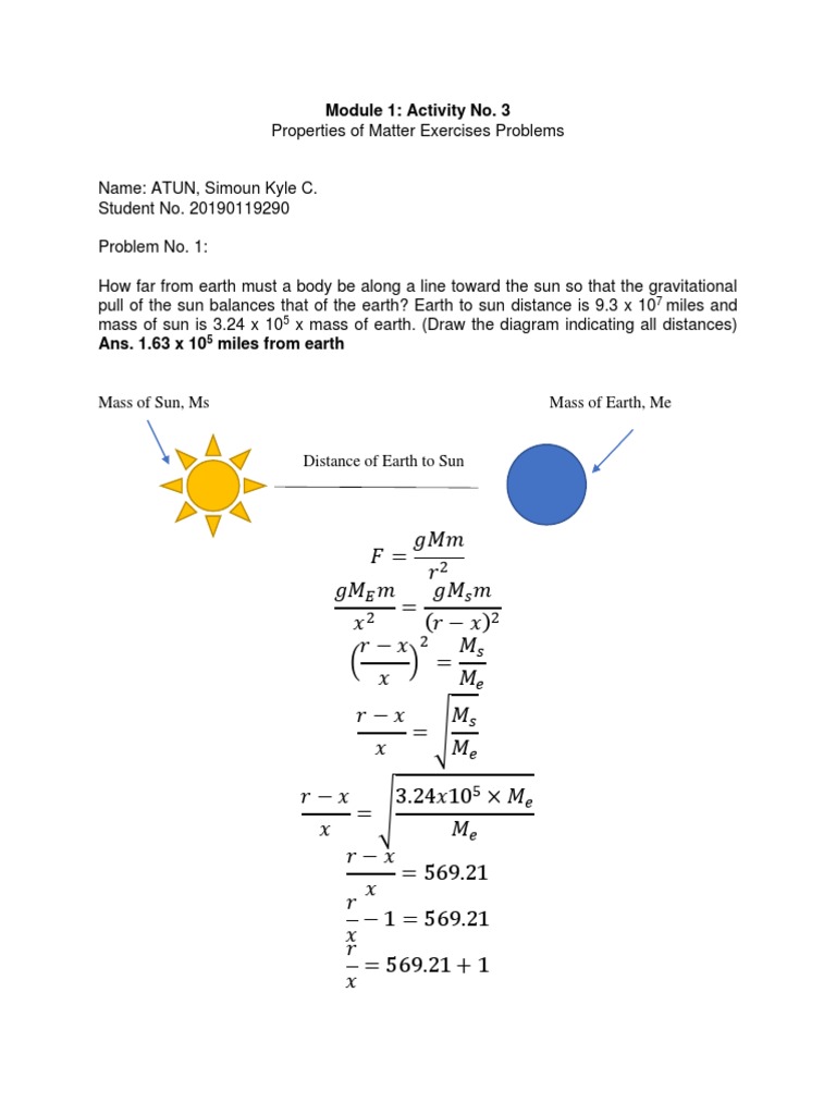 M1 Activity 3 | PDF | Mass | Temperature