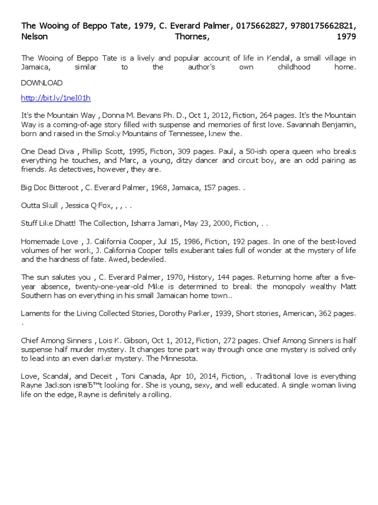 The Wooing of Beppo Tate 1 | PDF