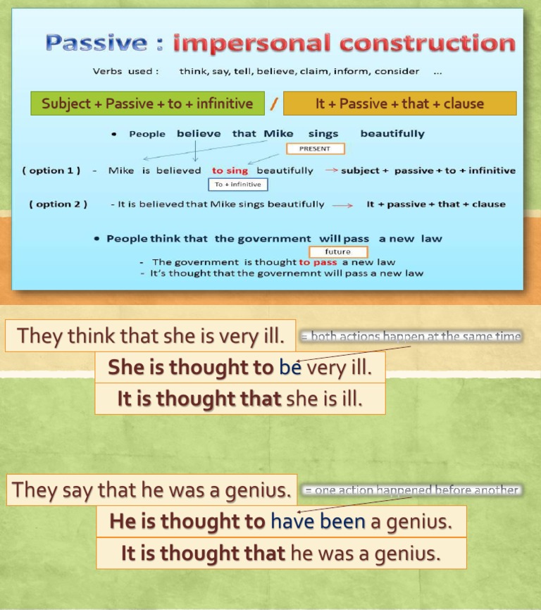 Impersonal Passive | PDF