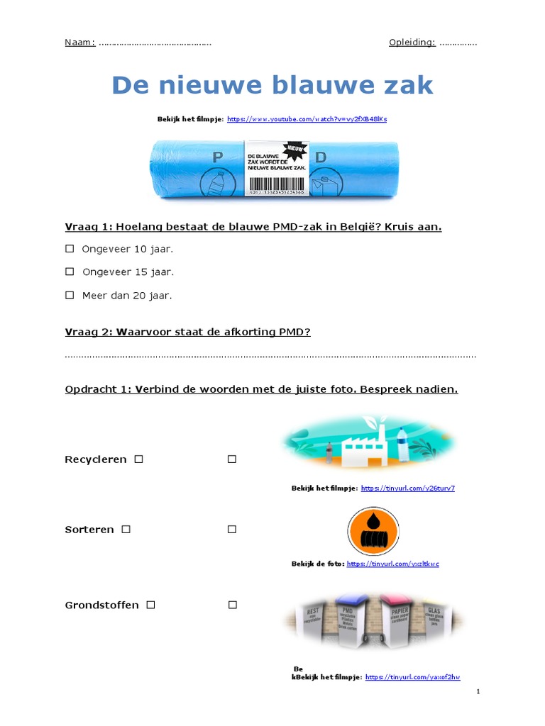 De Nieuwe Blauwe Zak | PDF