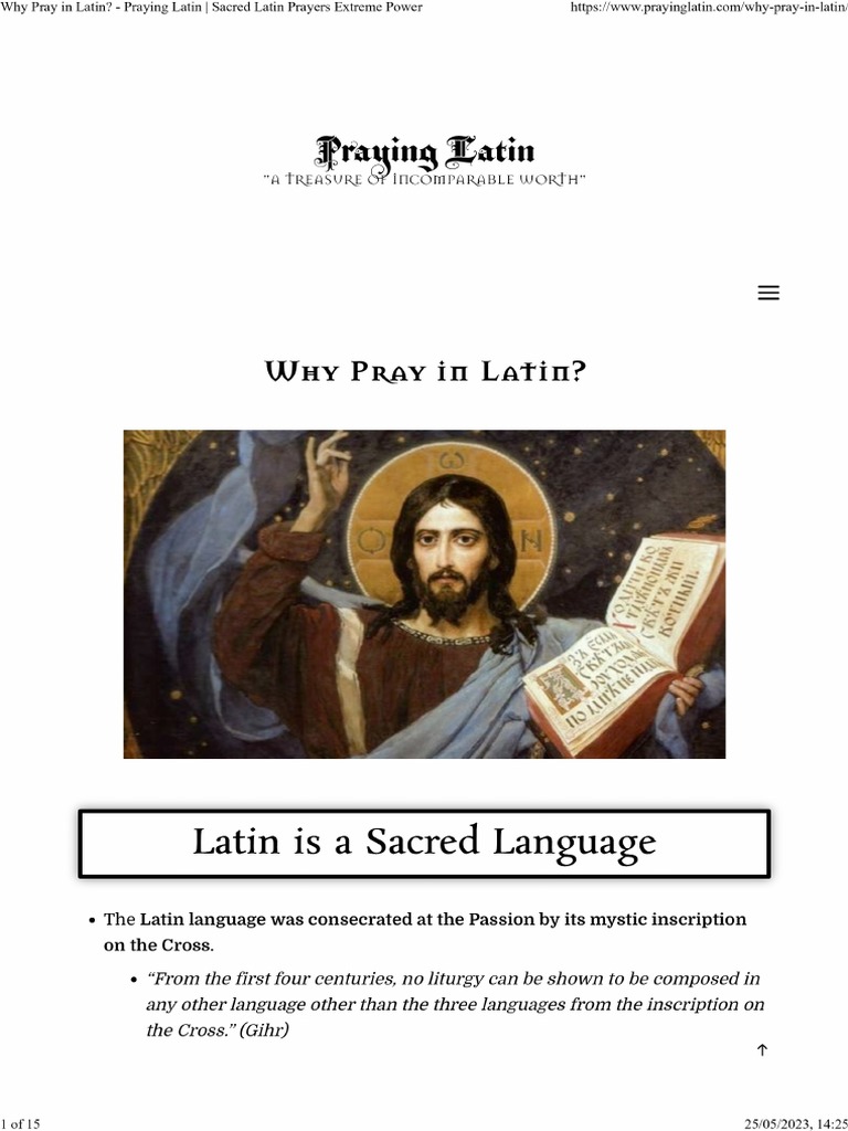 Prayer in Latin | PDF | Prayer | Catholic Church