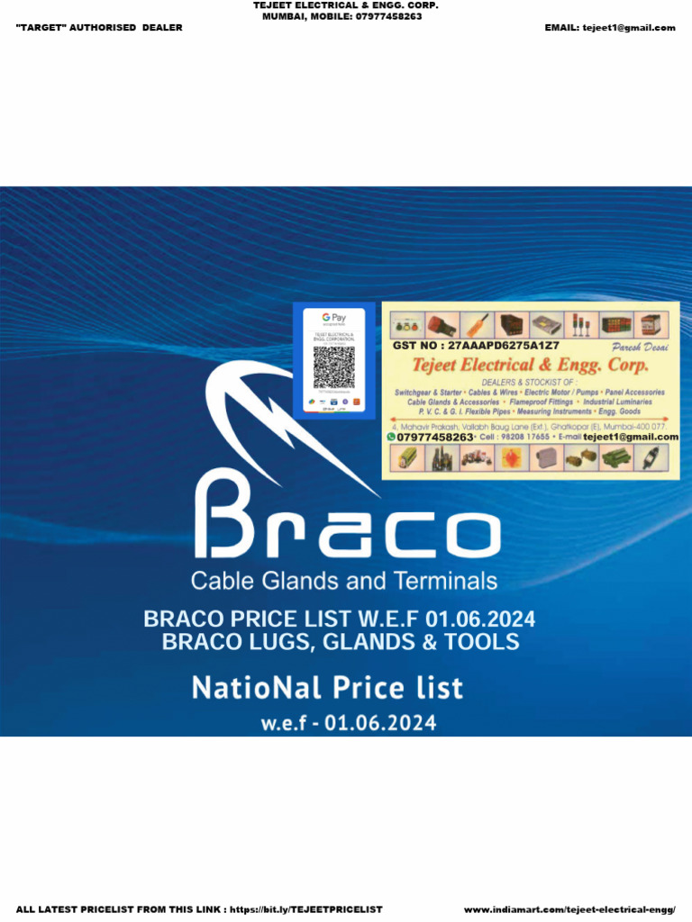 Braco Electricals Price Lists 2024-2025 | PDF | Technology & Engineering
