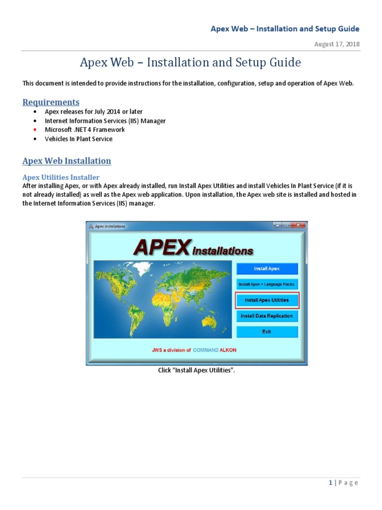 Apex Web Wireless Loader - Installation and Setup Guide | PDF | World Wide Web | Internet & Web